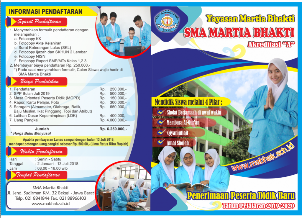 Penerimaan Peserta Didik Baru (PPDB) 2019/2020 – SMA Martia Bhakti